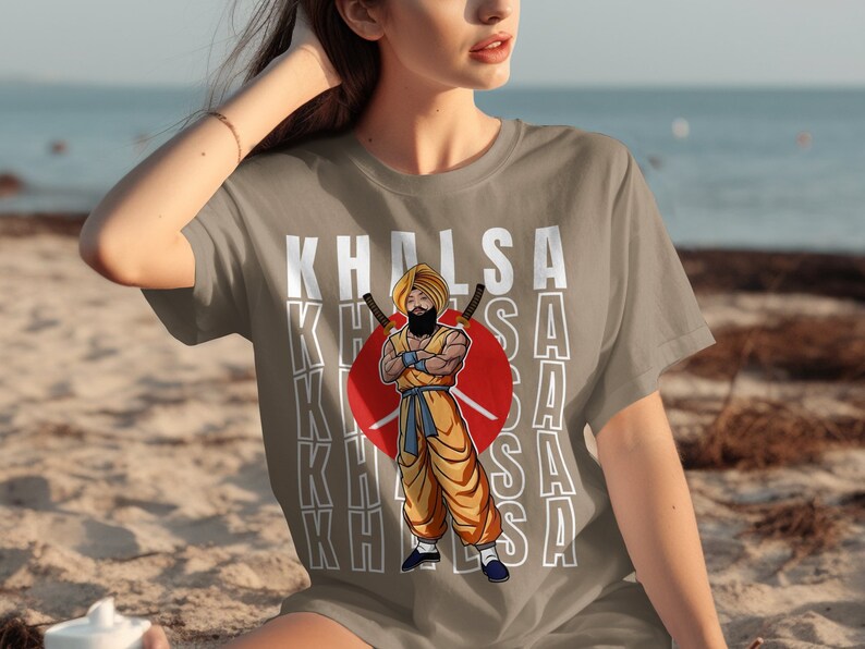 Sikh Warrior Anime T-shirt | Dragon Ball X Khalsa Fusion Tee | Unisex ...