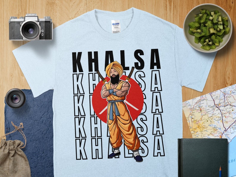 Sikh Warrior Anime T-shirt | Dragon Ball X Khalsa Fusion Tee | Unisex ...