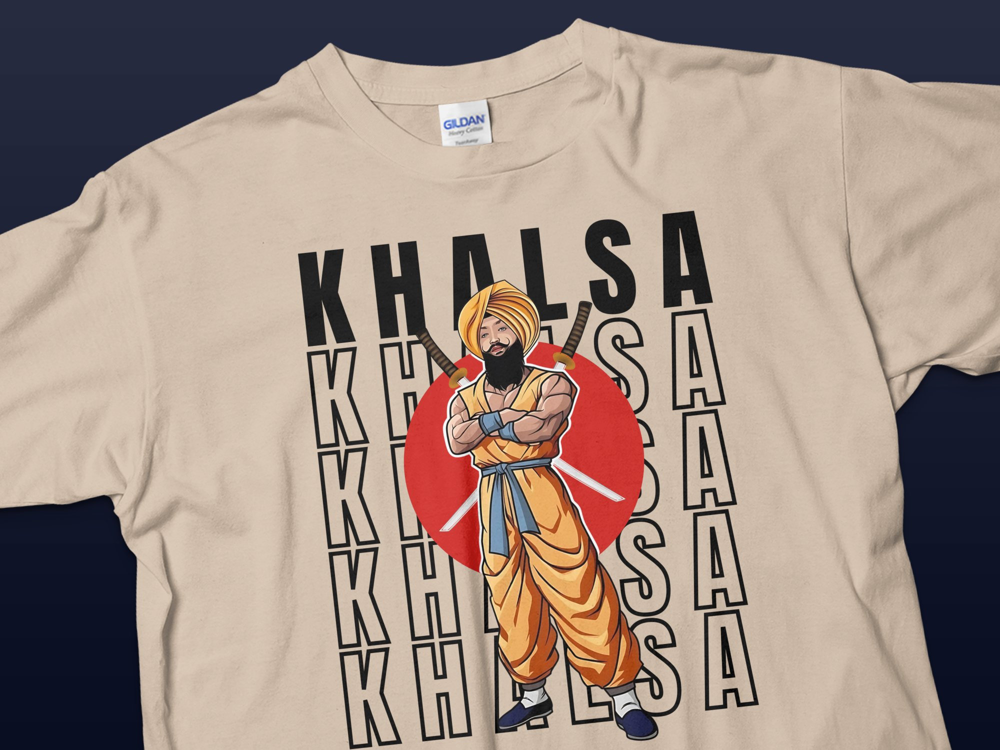 Sikh Warrior Anime T-shirt | Dragon Ball X Khalsa Fusion Tee | Unisex ...