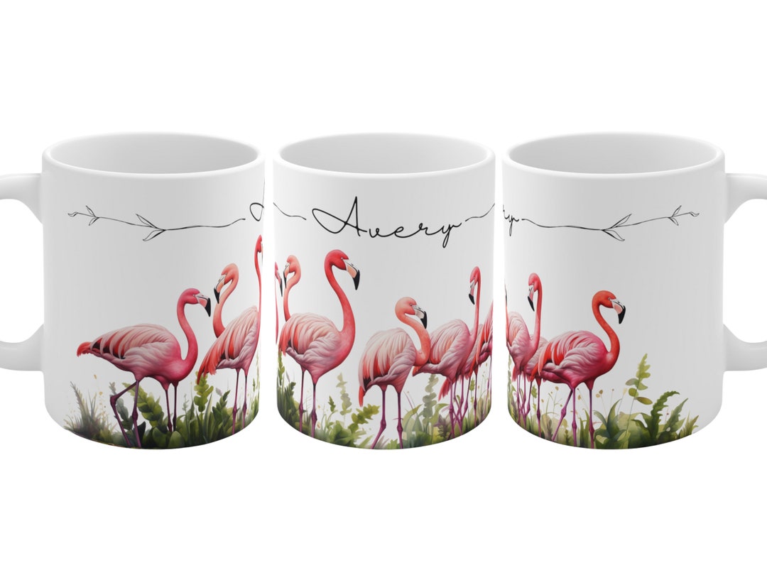 Flamingo Coffee Mug, Custom Flamingo Mug, Personalized Flamingo Mug ...