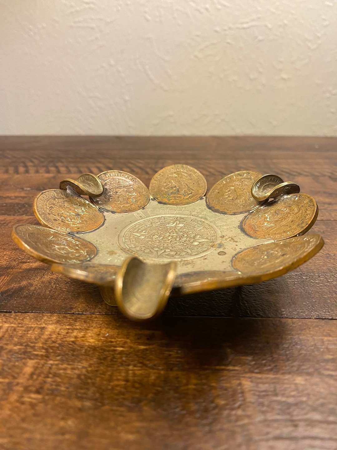 Mexican Vintage Folk Art Ash Tray 1970s Aztec Calendar - Etsy