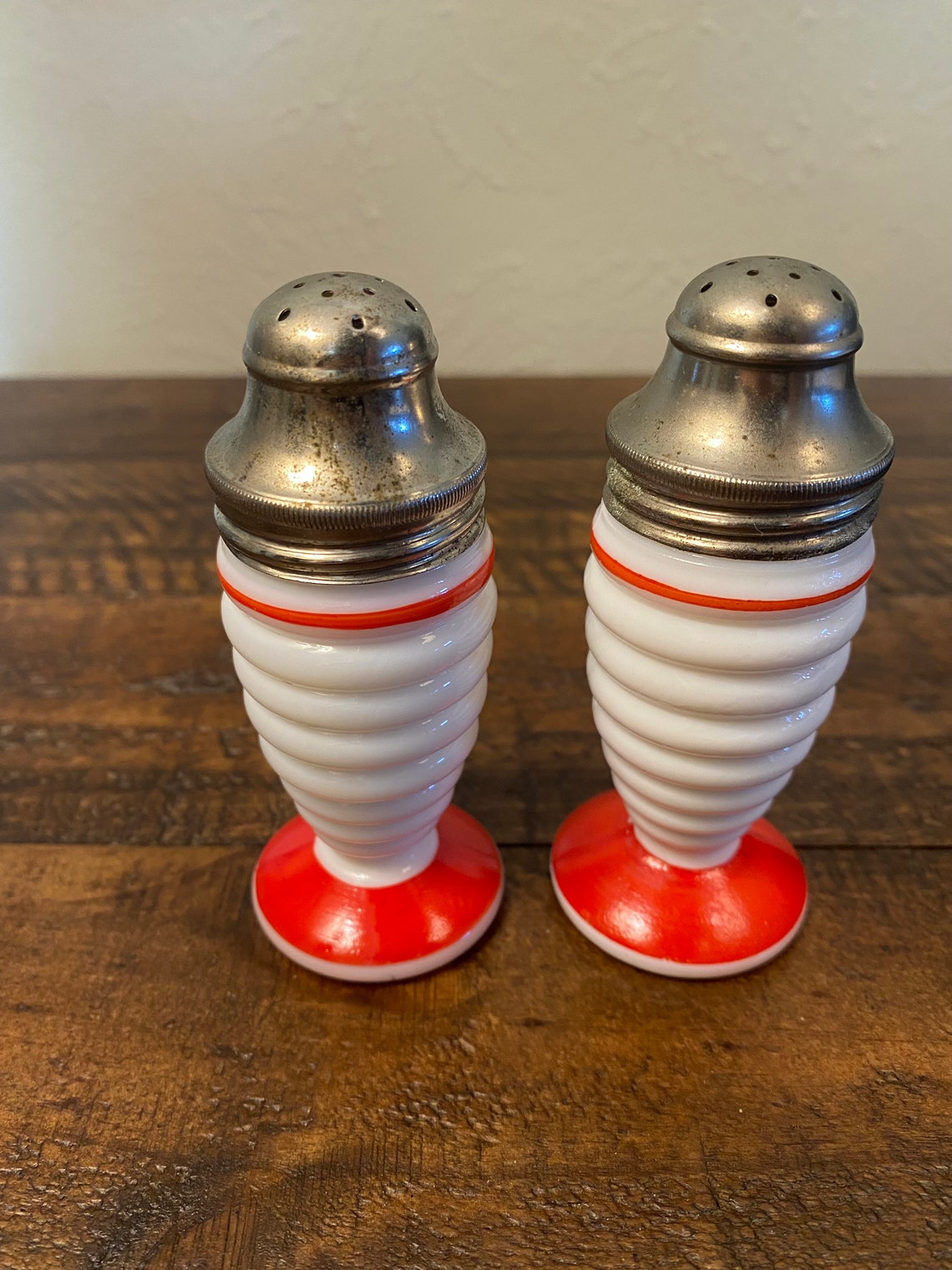 Vintage Glass Art Deco Salt and Pepper Shaker Sets - Etsy