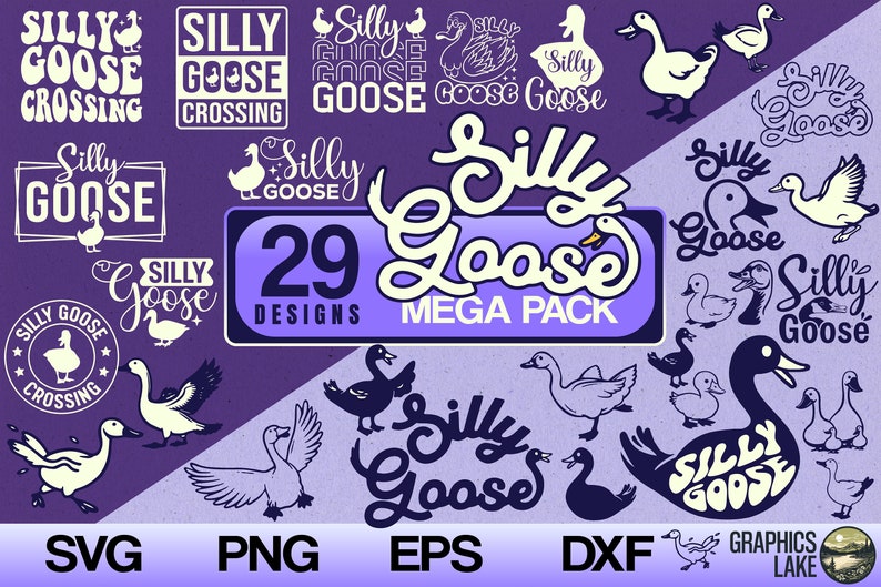 Silly Goose Graphic Pack. SVG Files & Designs for Cricut and Silhouette ...