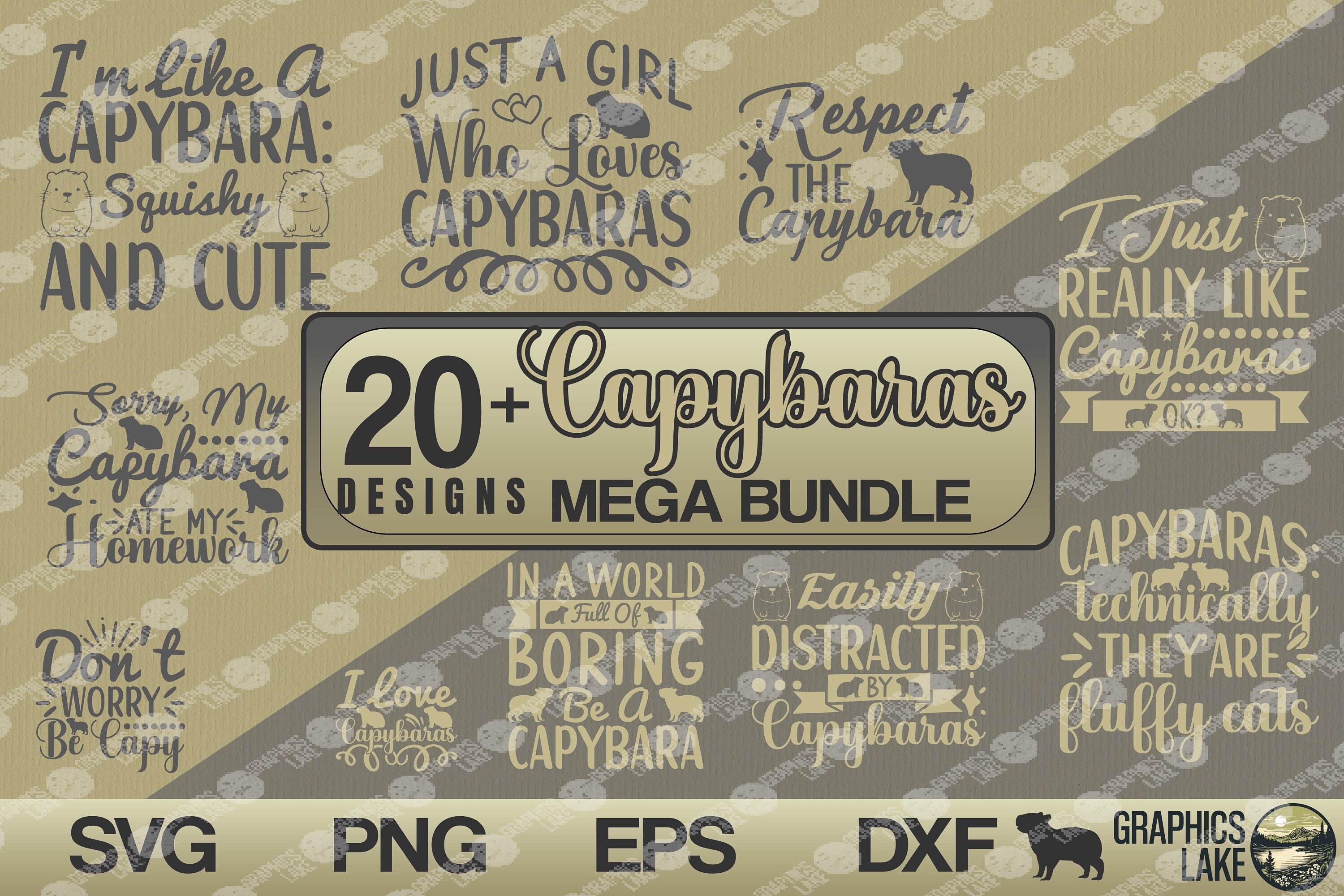 Capybara Quotes SVG Files & Designs for Cricut and Silhouette Unique ...