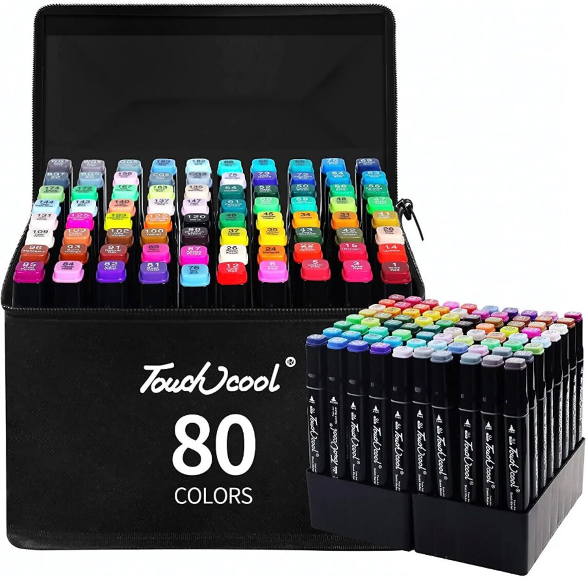 80 Colors Oily Art Marker Pen Set for Draw Double Headed Sketching Oily ...