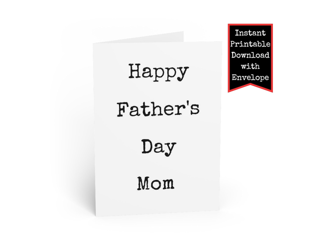 Happy Father's Day Mom Greeting Card Father's Day - Etsy