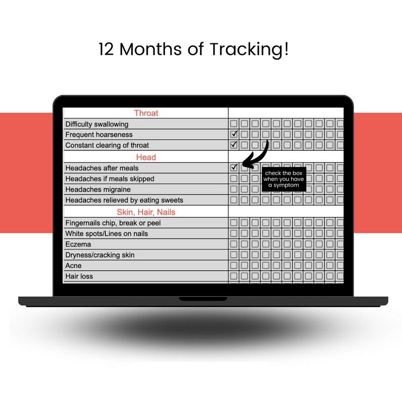 Digital Symptom Tracker, Wellness Tracker, Health Planner Printable ...