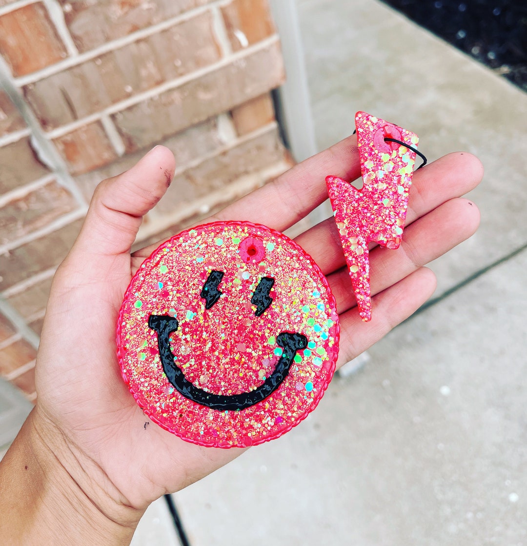 Smiley Face With Lightning Bolt - Etsy