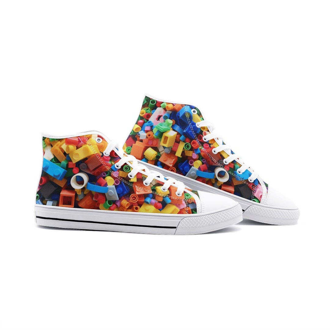 Men's/women's High Top Lego Inspired Sneakers - Etsy