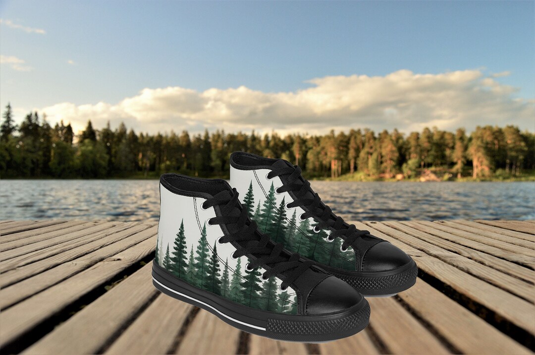 Men's Pine Tree High Top Sneakers - Etsy