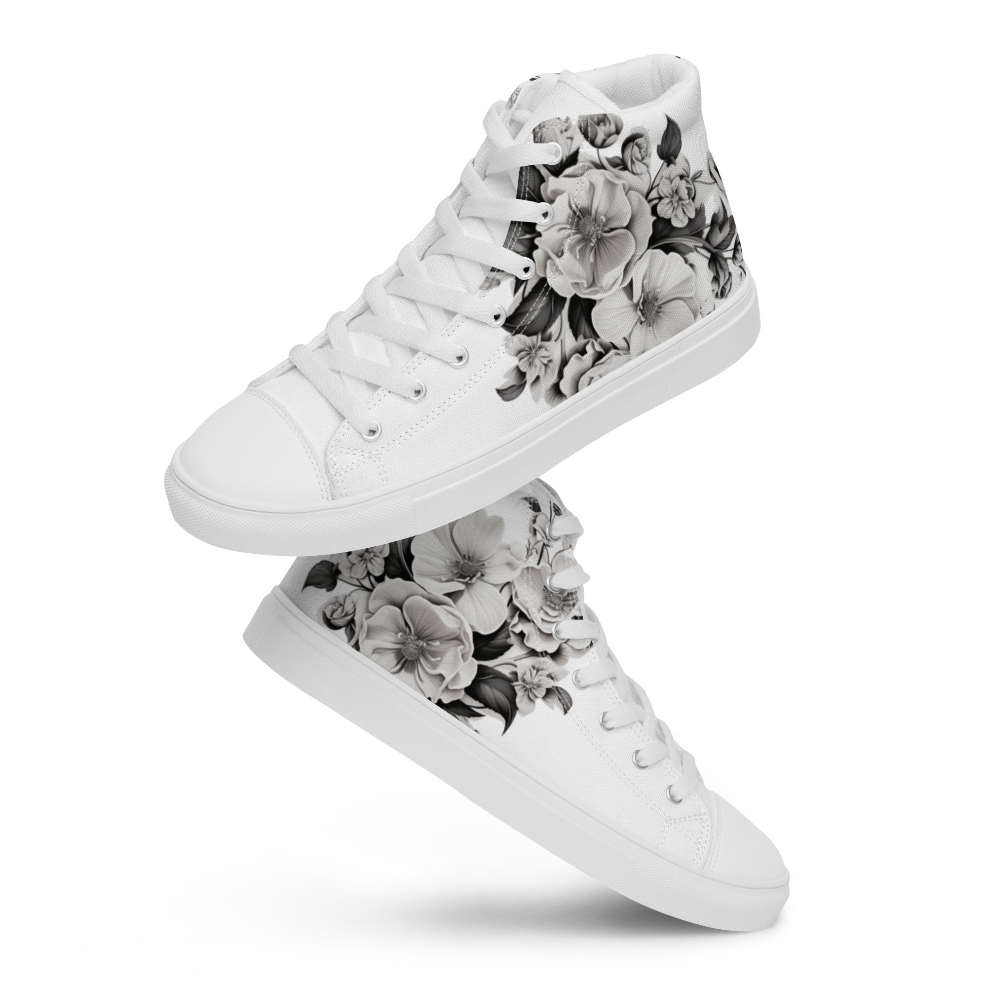 Women’s High Top Floral Shoes - Etsy