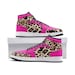 Men's/women's Hot Pink and Cheetah Print High Top Sneaker - Etsy