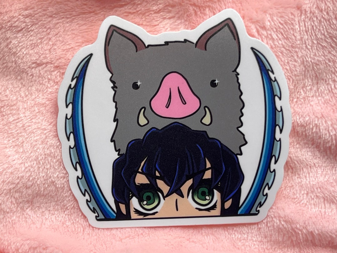 Demon Slayer | Peeker Sticker | Anime Car Decal | Boar Boy Inspired ...