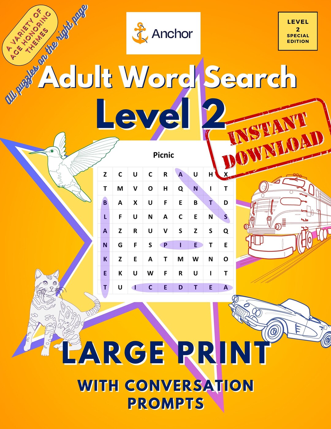 Engaging (level 2) Adult Word Search! 25 Large Print Puzzles With ...