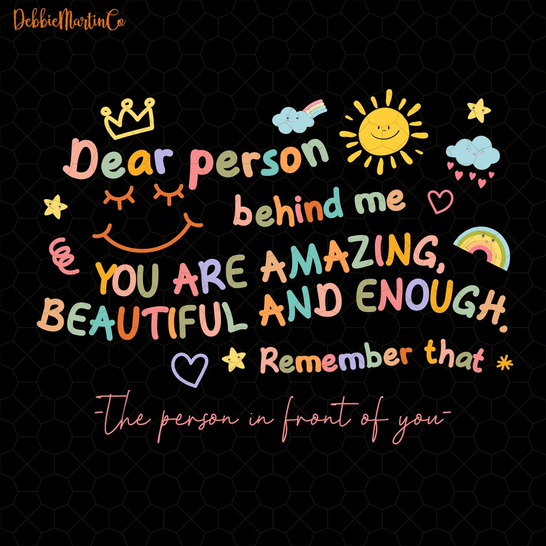 Dear Person Behind Me Png, Mental Health Awareness, Mental Health ...