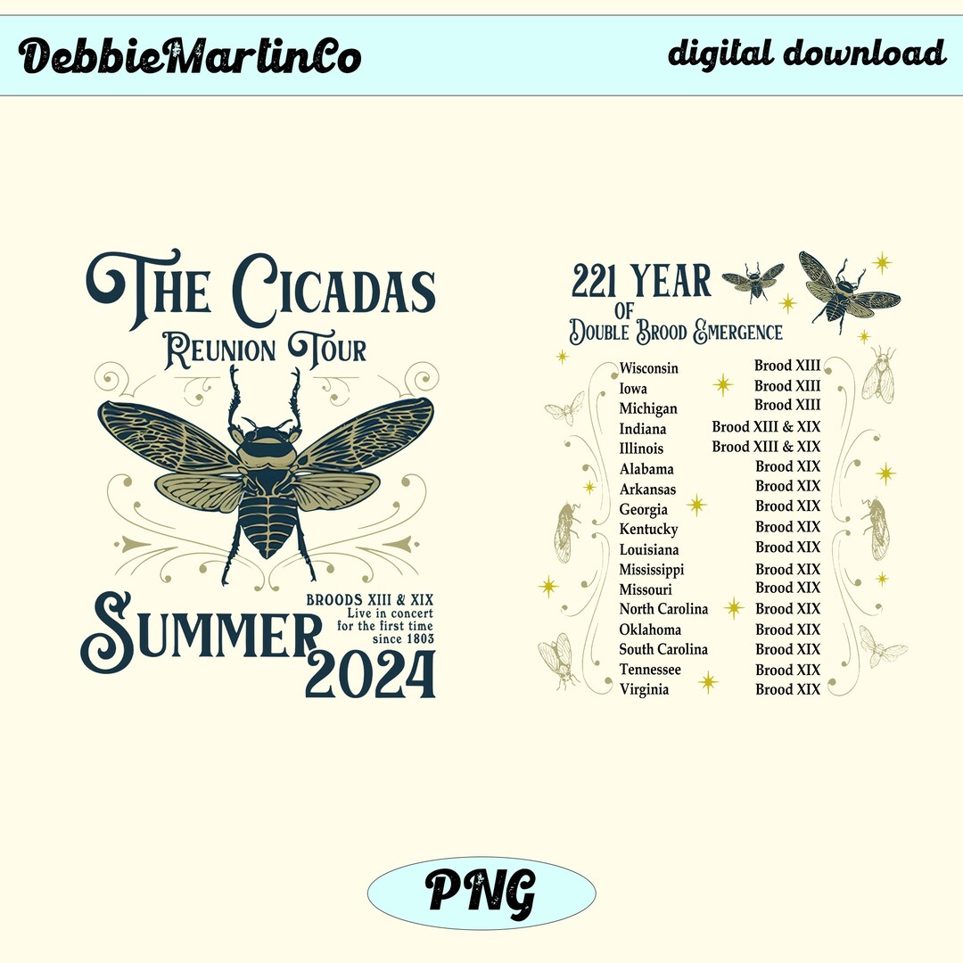 The Cicadas Reunion Tour Png, Cicadas Invasion Summer Scream 2024 Png ...