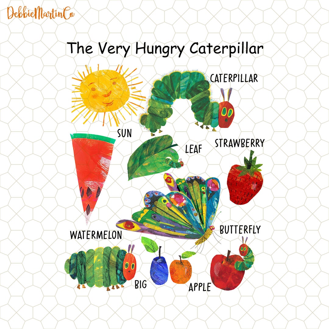 The Very Hungry Caterpillar Png, World of Eric Carle Png, Birthday Party Png, Eric Carle ...