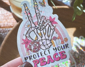 Keep the Peace Sticker, Peace Sign Sticker, Hippy Sticker, Peace ...