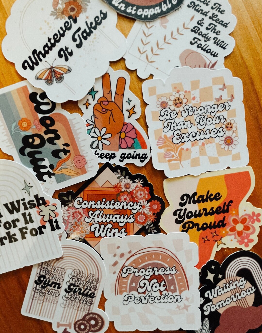 Gym Motivational Sticker Bundle Motivational Quote Stickers Laptop ...