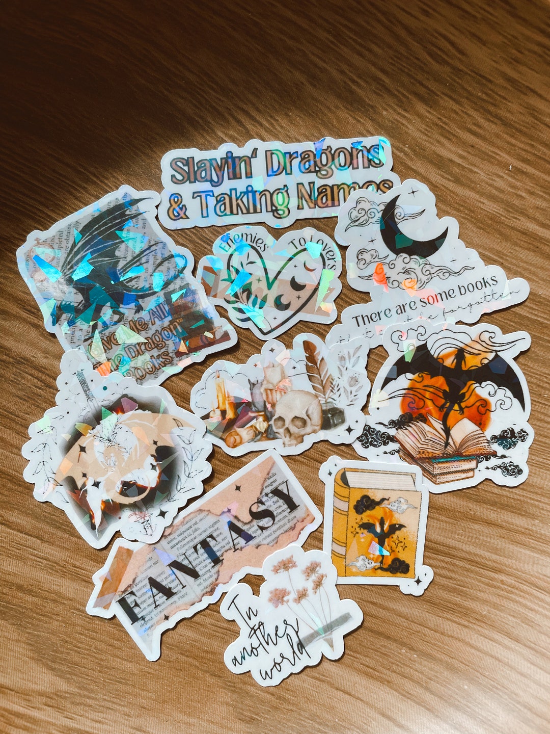 Fantasy Dragon Bookish Sticker Bundle Dragon Aesthetic Romantasy ...