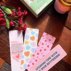 Lover Bookmark Collection Pink Bookmark Handmade Bookmarks Laminated ...