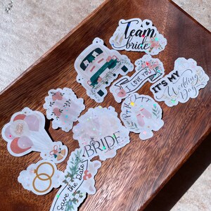Wedding Bridal Sticker Bundle Bride to Be Wedding Day Bridal Party ...