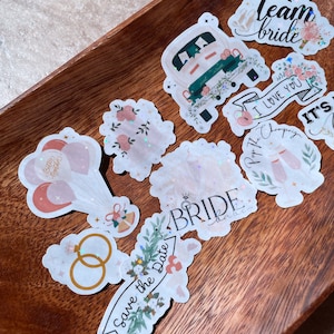 Wedding Bridal Sticker Bundle Bride to Be Wedding Day Bridal Party ...