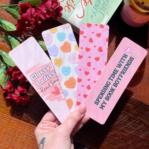 Lover Bookmark Collection Pink Bookmark Handmade Bookmarks Laminated ...