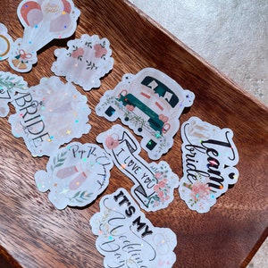Wedding Bridal Sticker Bundle Bride to Be Wedding Day Bridal Party ...