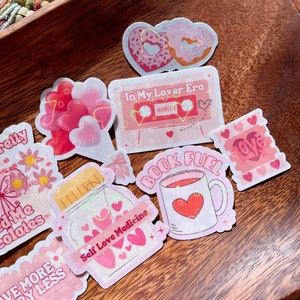 Lover Sticker Bundle Valentines Day Sticker Pack Bookish Sticker Bundle ...