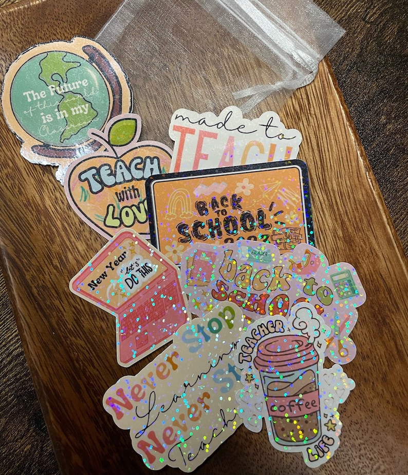 Back to School Teacher Sticker Bundle Teacher Sticker Pack Teacher Life ...