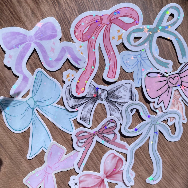 Bow Stickers - Etsy