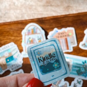 Blue Bookish Holographic Sticker Bundle Bookish Kindle Stickers Book ...