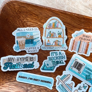 Blue Bookish Holographic Sticker Bundle Bookish Kindle Stickers Book ...