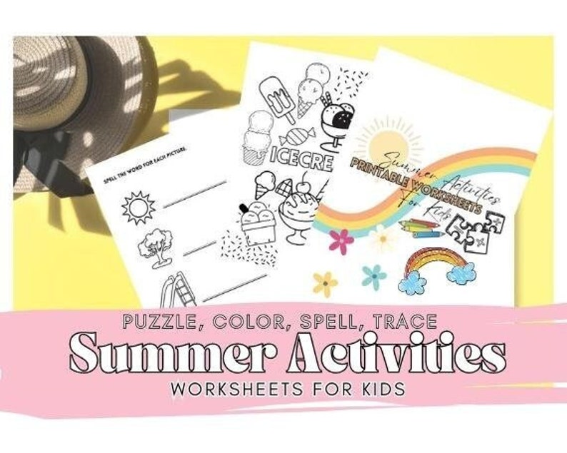 20 Printable Summer Activities for Kids Printable Worksheets - Etsy