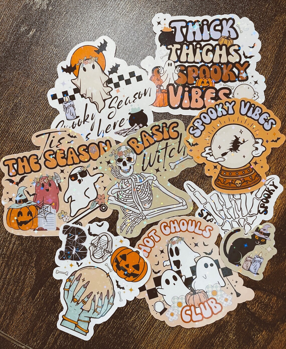 Spooky Halloween Sticker Bundle Holographic Cute Halloween - Etsy