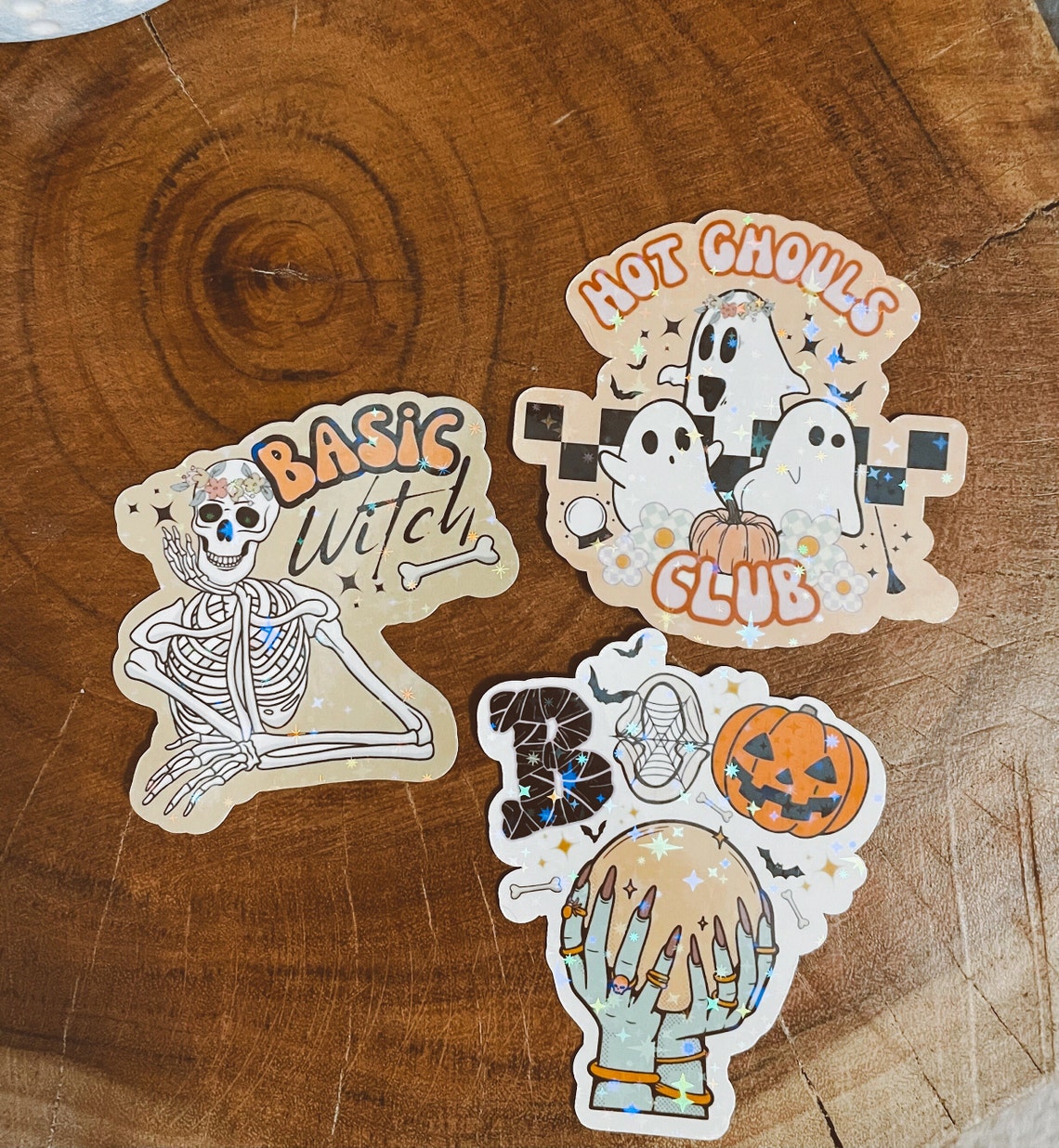 Spooky Halloween Sticker Bundle Holographic Cute Halloween - Etsy
