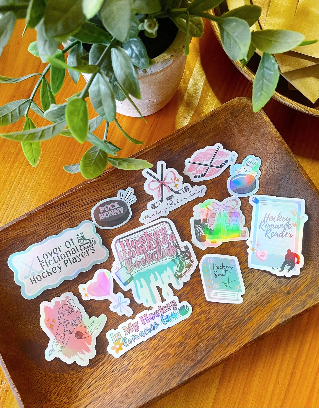 Hockey Romance Sticker Bundle Holographic Sticker Pack Kindle Stickers ...