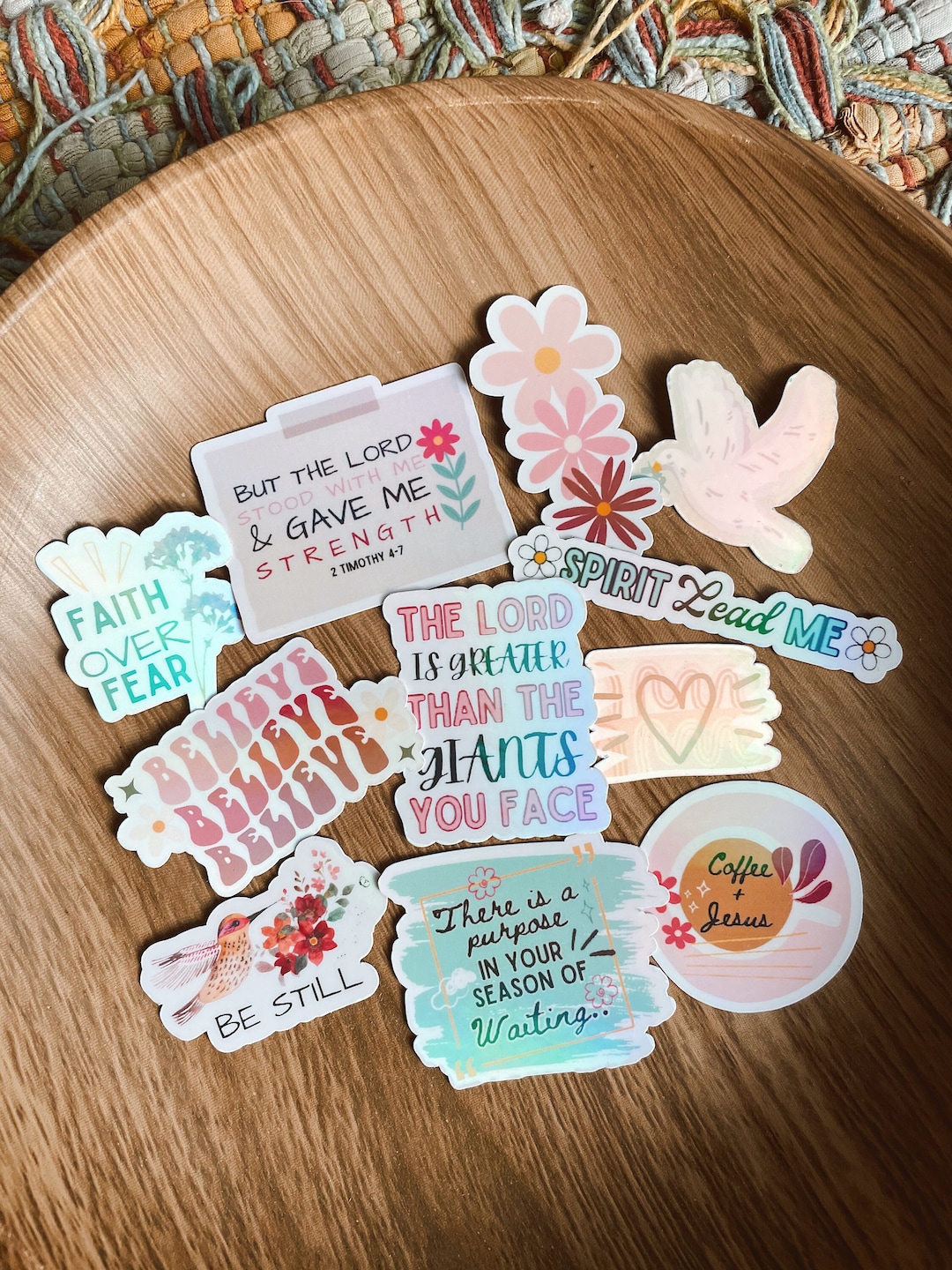 Faith Inspired Stickers Faith Sticker Bundle Faith Over Fear Christian ...