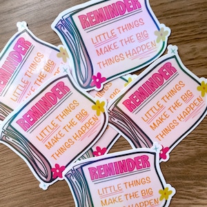 Newspaper Reminder Holographic Sticker Boho Vinyl Sticker Kindle ...