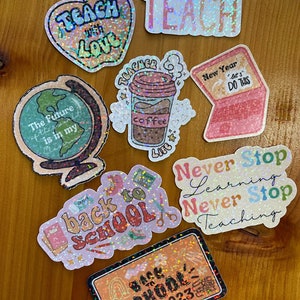 Back to School Teacher Sticker Bundle Teacher Sticker Pack Teacher Life ...