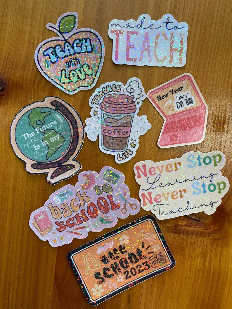 Back to School Teacher Sticker Bundle Teacher Sticker Pack Teacher Life ...