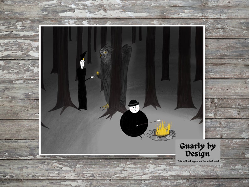 Cryptid Art Print, Whimsical and Macabre, Oddities and Curiosities ...