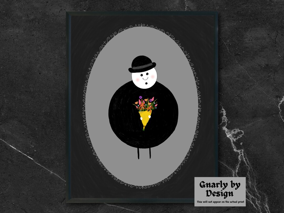 Family Friendly Gothic Art, Goth Decor, Funny Portrait, Whimsical ...
