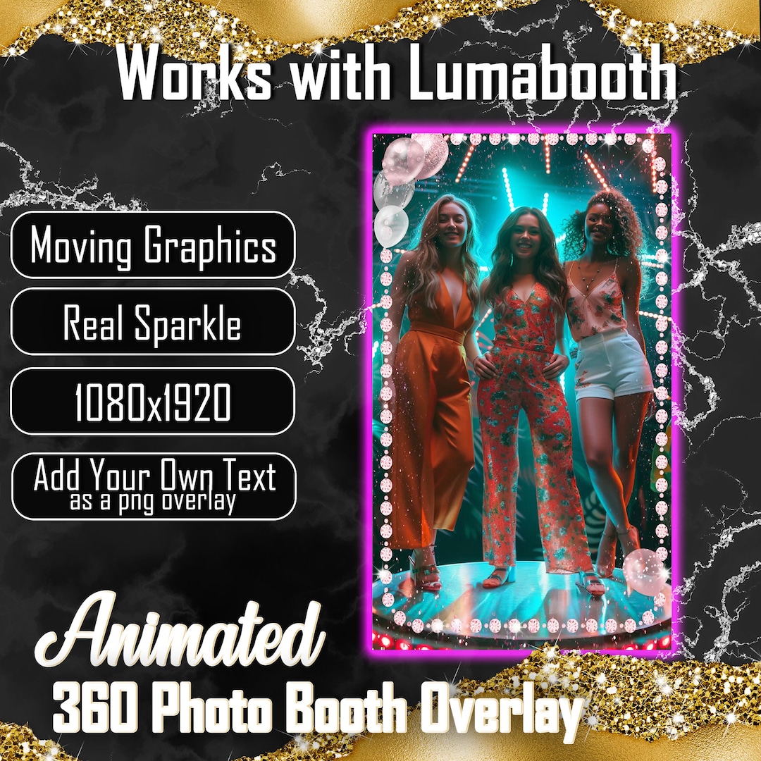 360 Animated Overlay, Luma Booth Overlay, Lumabooth Overlay, 360 Photobooth Overlay, 360 ...