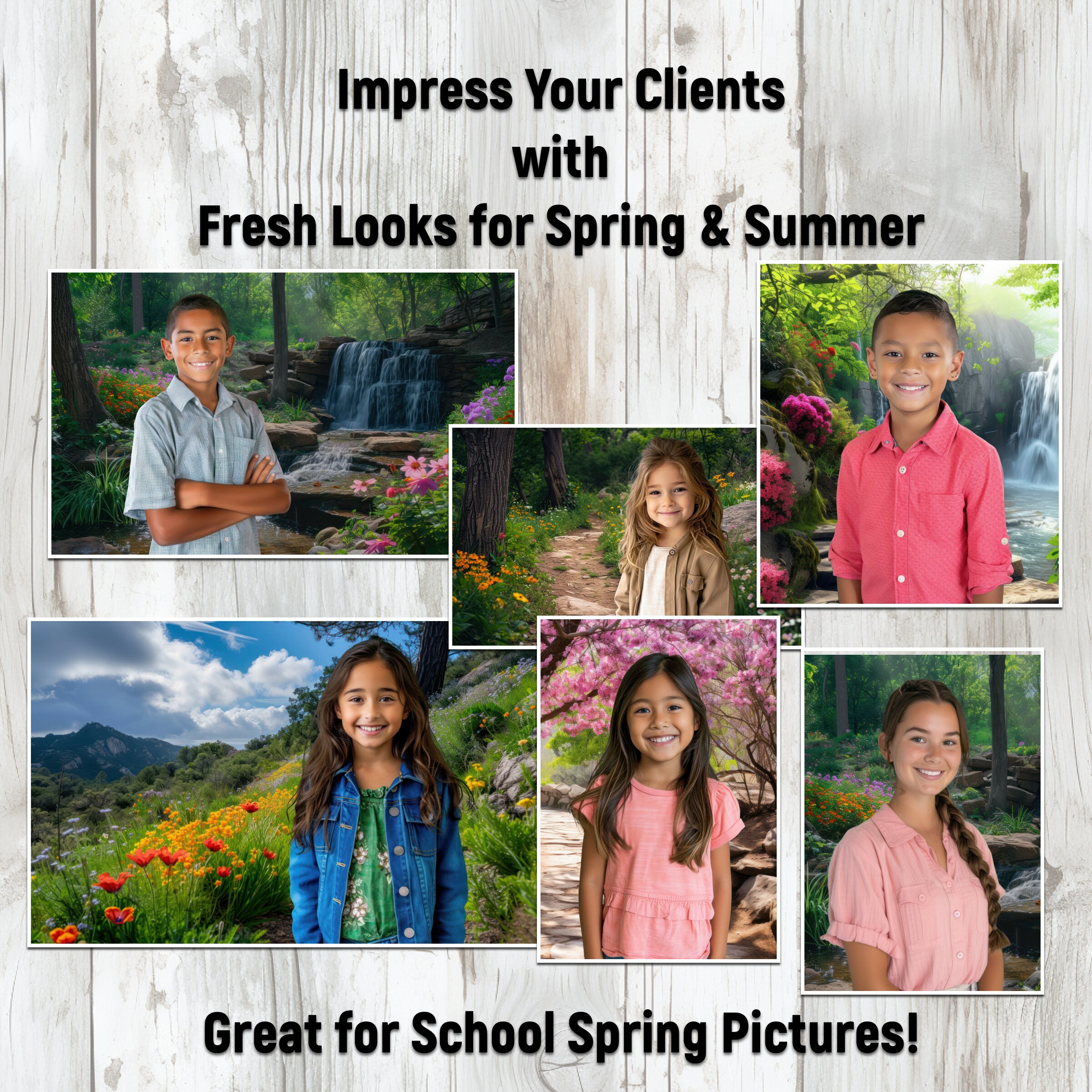 15 Spring Backgrounds, Horizontal Portrait Backdrop, Portrait Studio ...