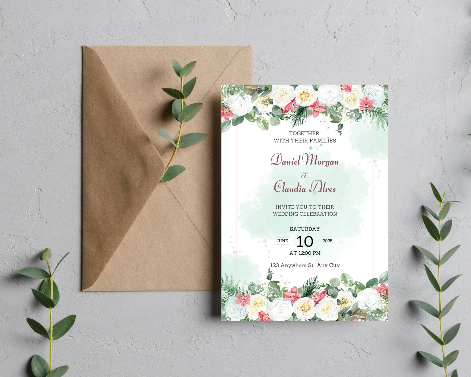 Editable Wedding Invites Wedding Invitations Editable Invites Save the ...