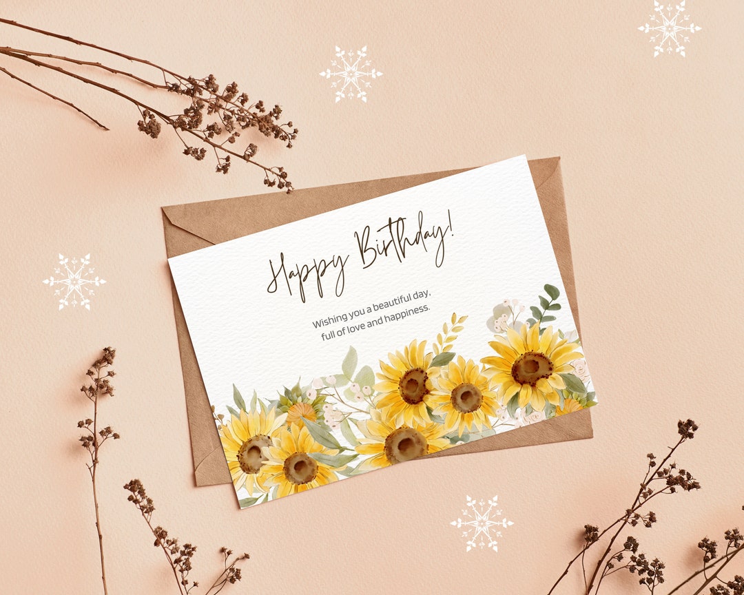 Happy Birthday Card | Birthday Cards | Greeting Cards | Flowery Design ...
