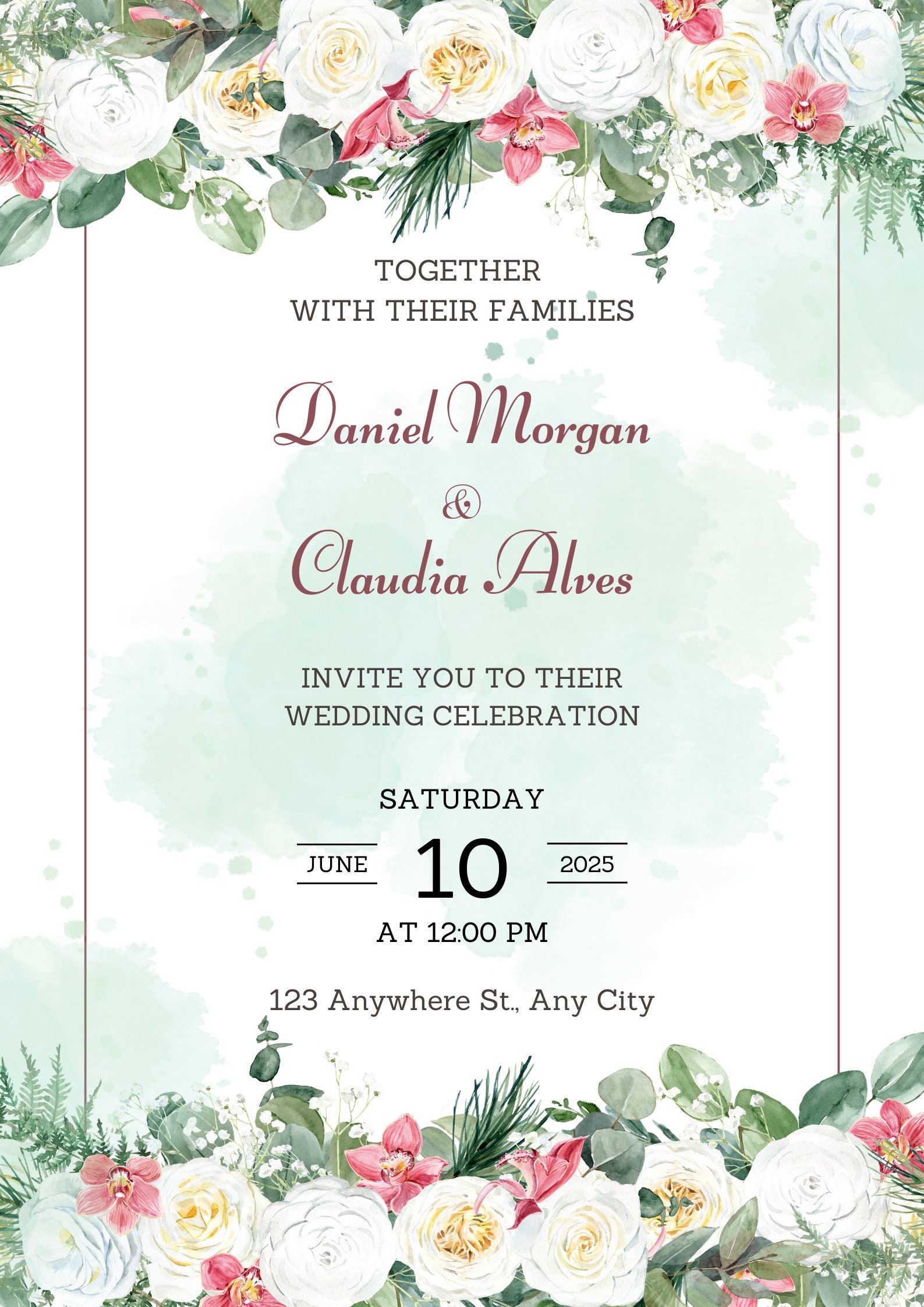 Editable Wedding Invites Wedding Invitations Editable Invites Save the ...