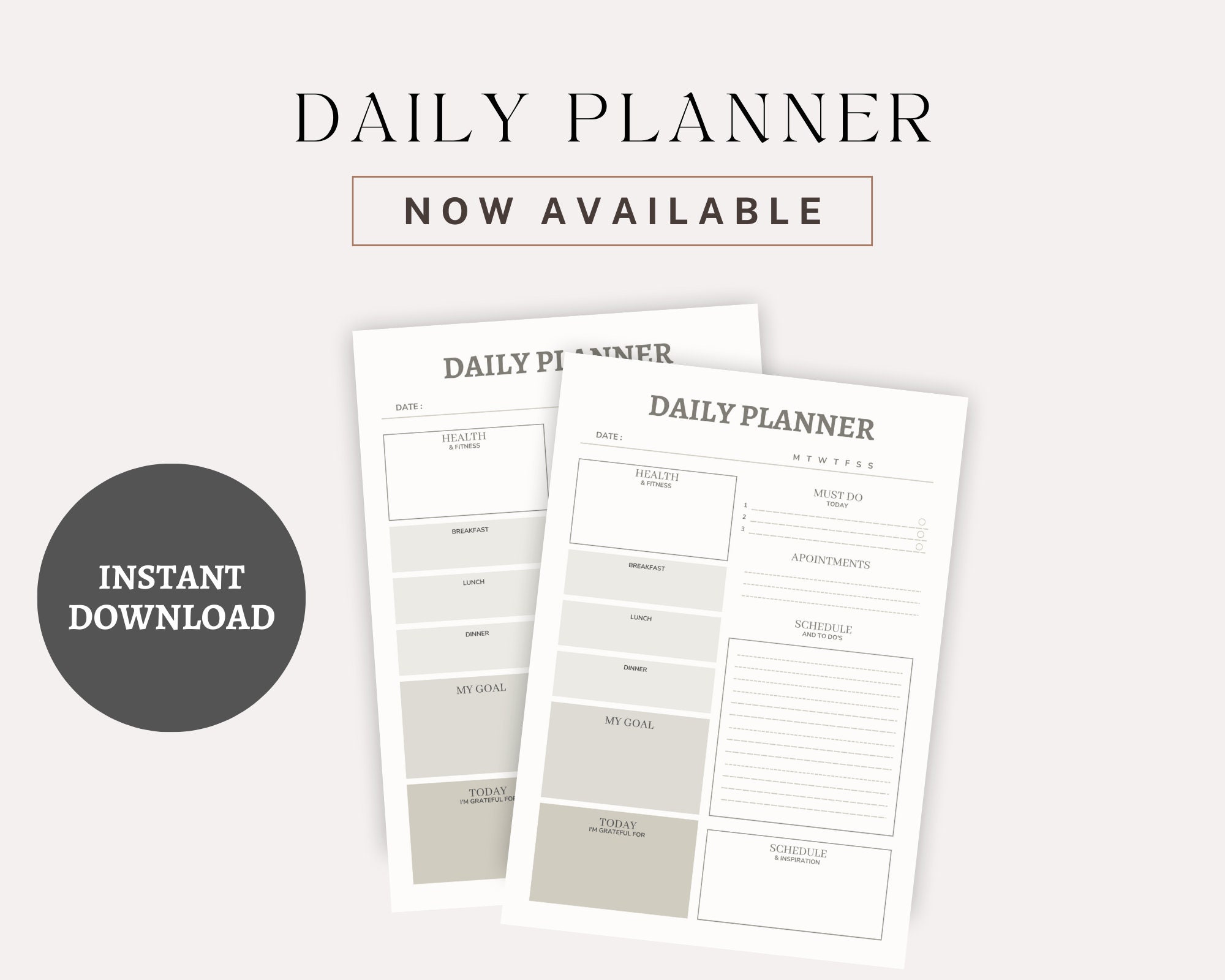 Daily Planner Digital Planner Printable Planner Printables Plan Your ...